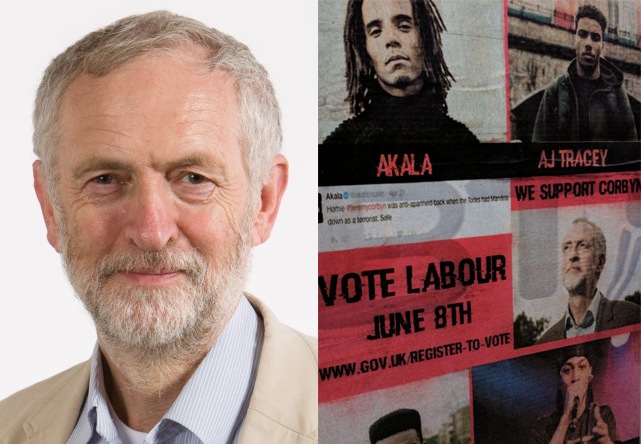 Pro-Corbyn grime posters spotted around London
