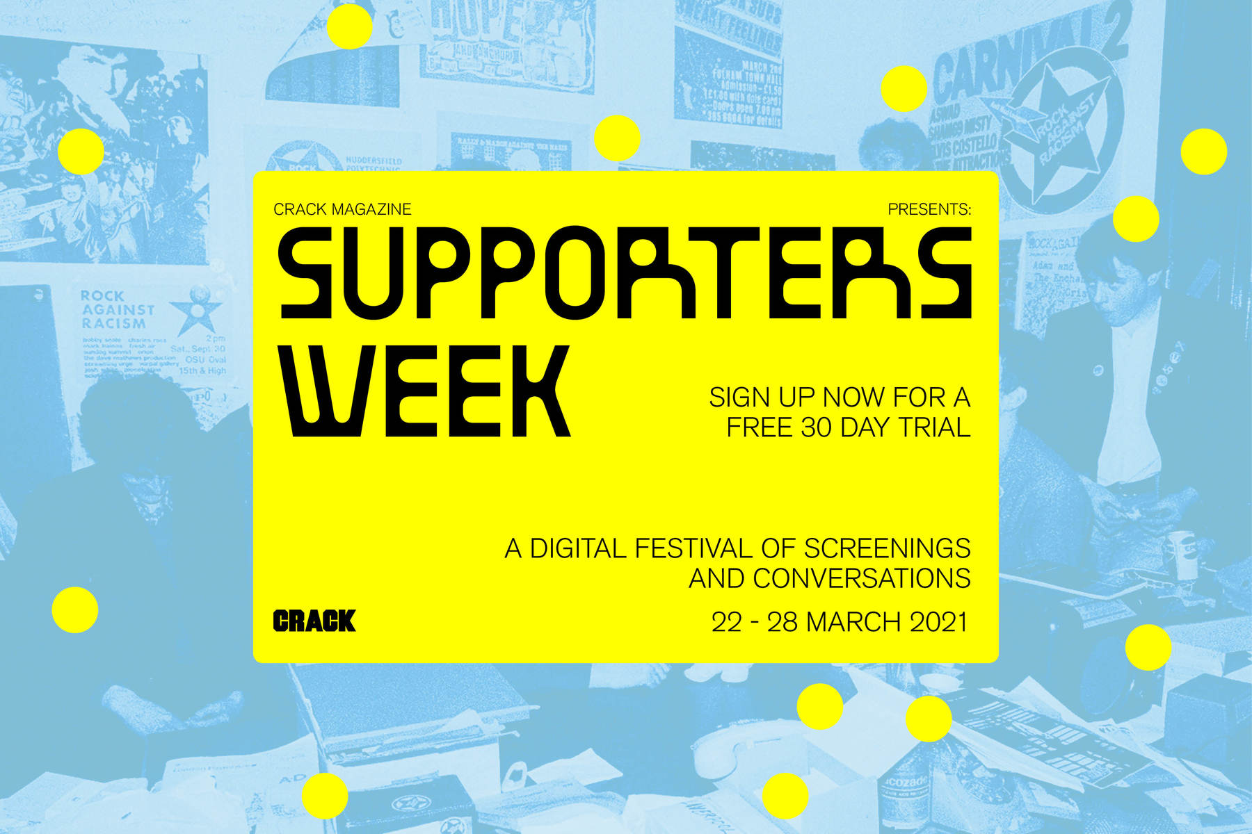 Supporters Week: A digital festival of screenings and conversations